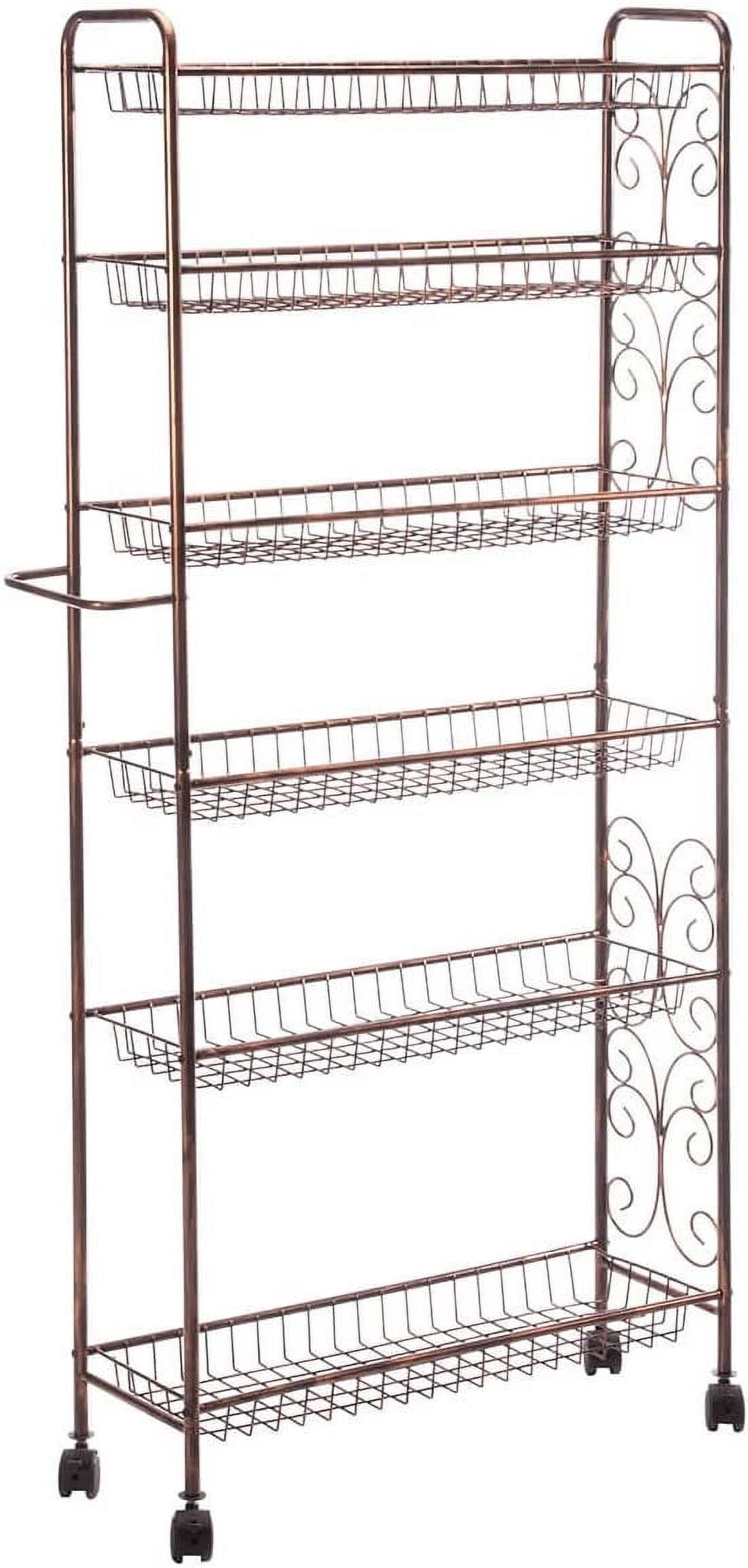 Antique Wire Slim 6-Shelf Storage Cart by Home Marketplace, Storage ...