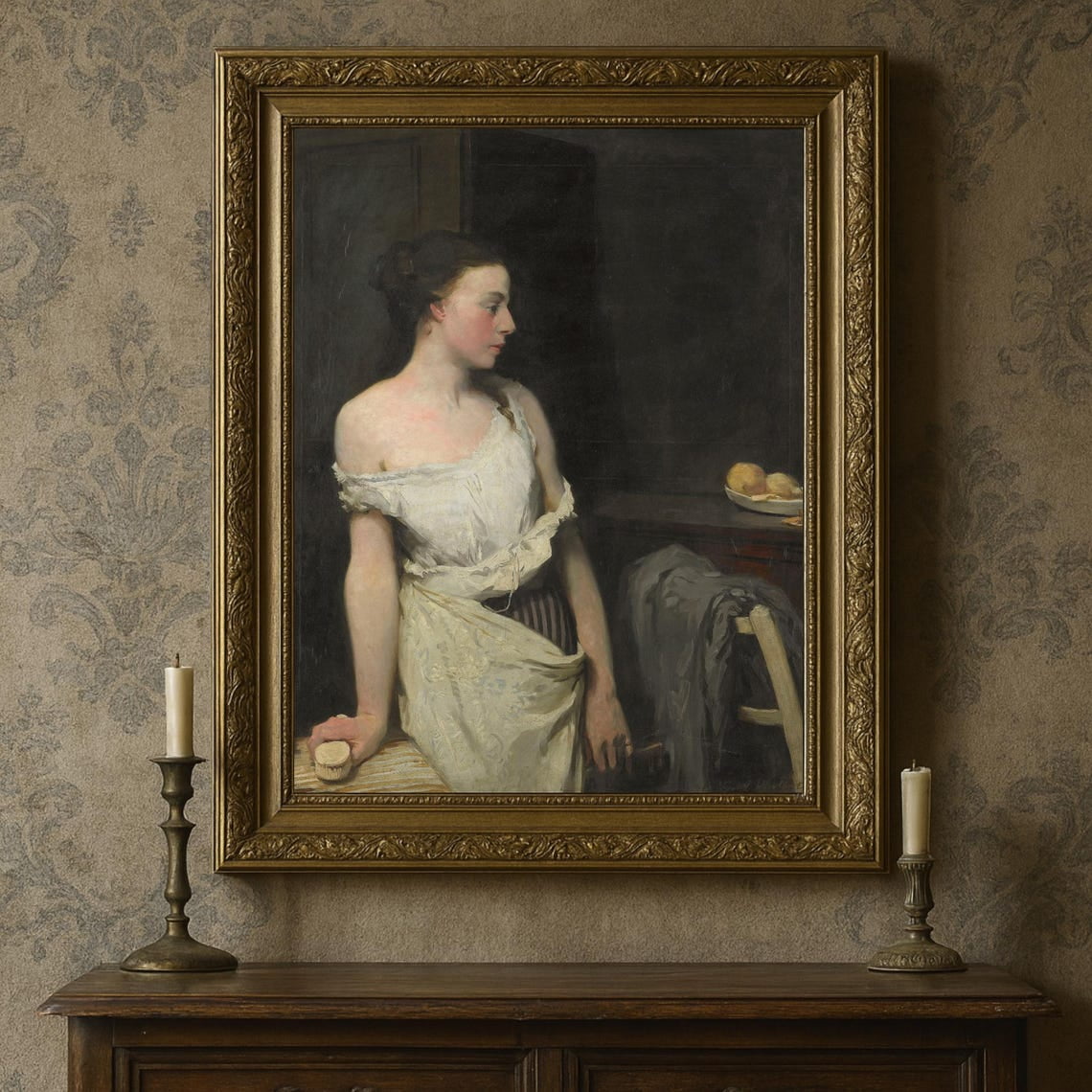 Antique Woman Portrait Moody Victorian Art Poster Home Decor, 12x18 ...
