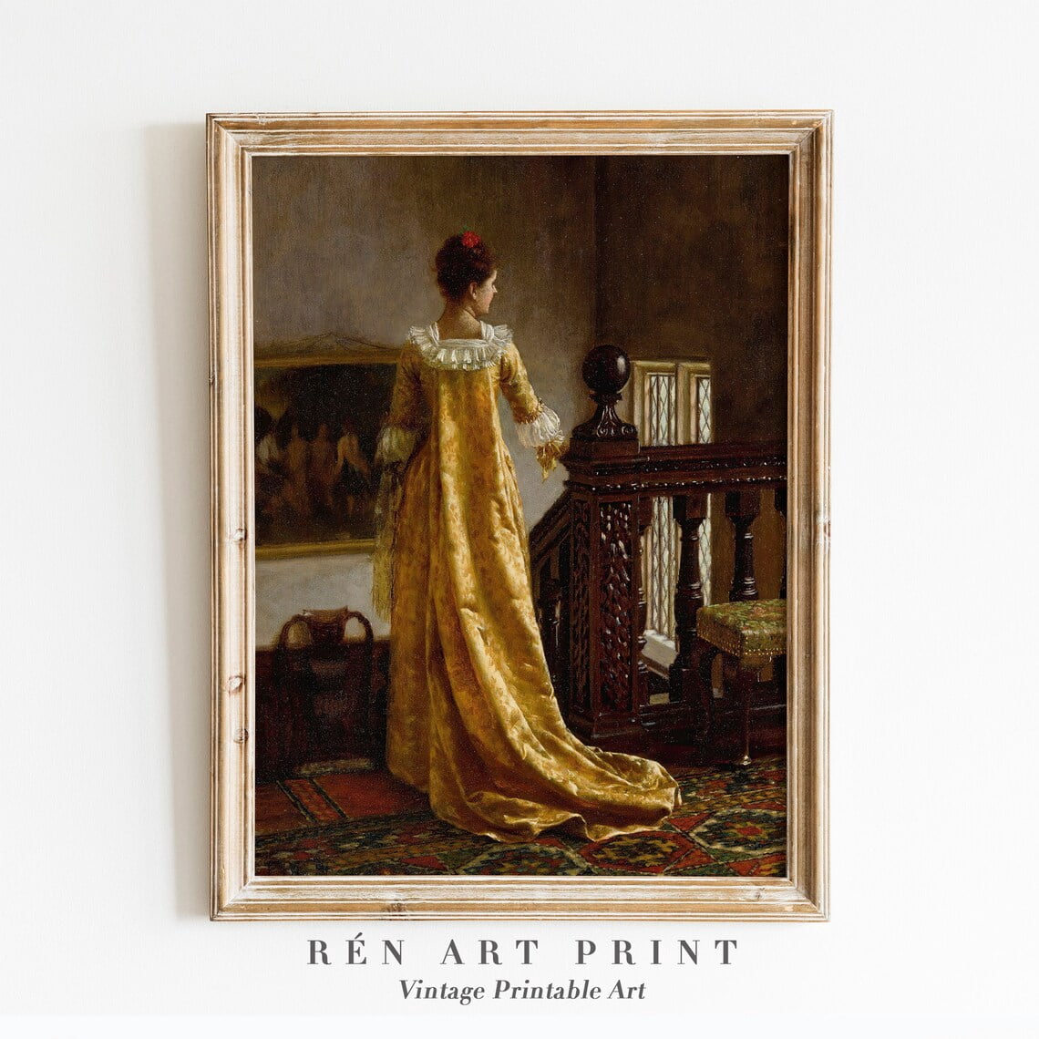 Antique Woman Portrait Poster Victorian Era Poster, Stretched Size ...