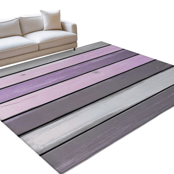 Antique Wood Texture Area Rugs 8x10ft Purple Grey Stripes Paint Peeling ...