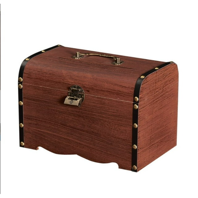 Antique Wooden Box Rectangle Wooden Storage Box Decorative Wood Box ...