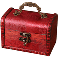 Antique Wooden Jewelry Storage Box Vintage Desktop Organizer with ...