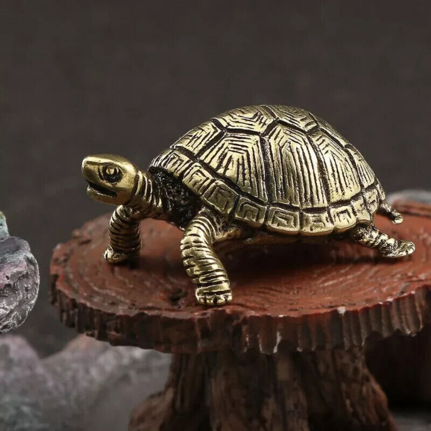 Antique solid copper tortoise brass ornaments longevity turtle ...