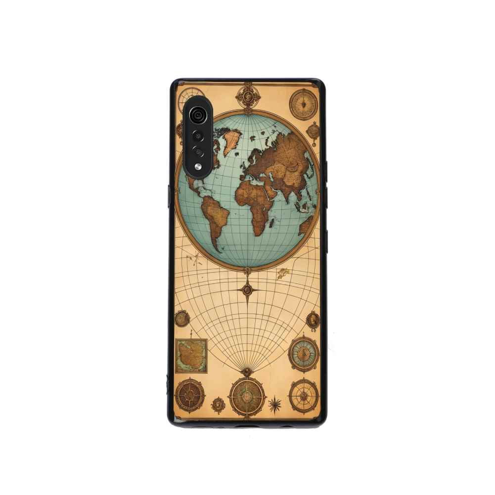 Antique-world-map-treasures-0 phone case for LG Velvet 5G for Women Men ...