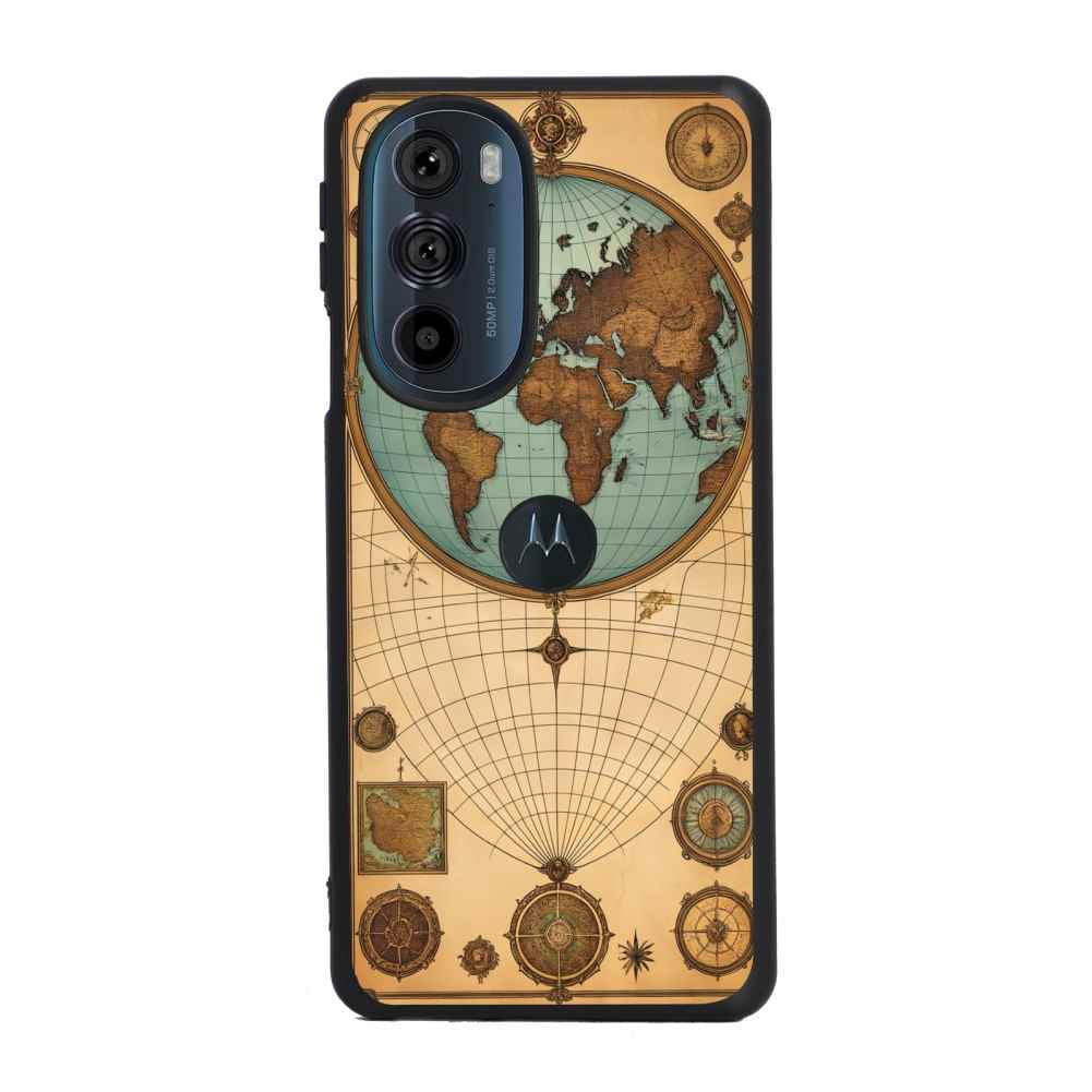 Antique-world-map-treasures-0 phone case for Motorola Edge Plus 2022 for Women Men Gifts,Soft ...