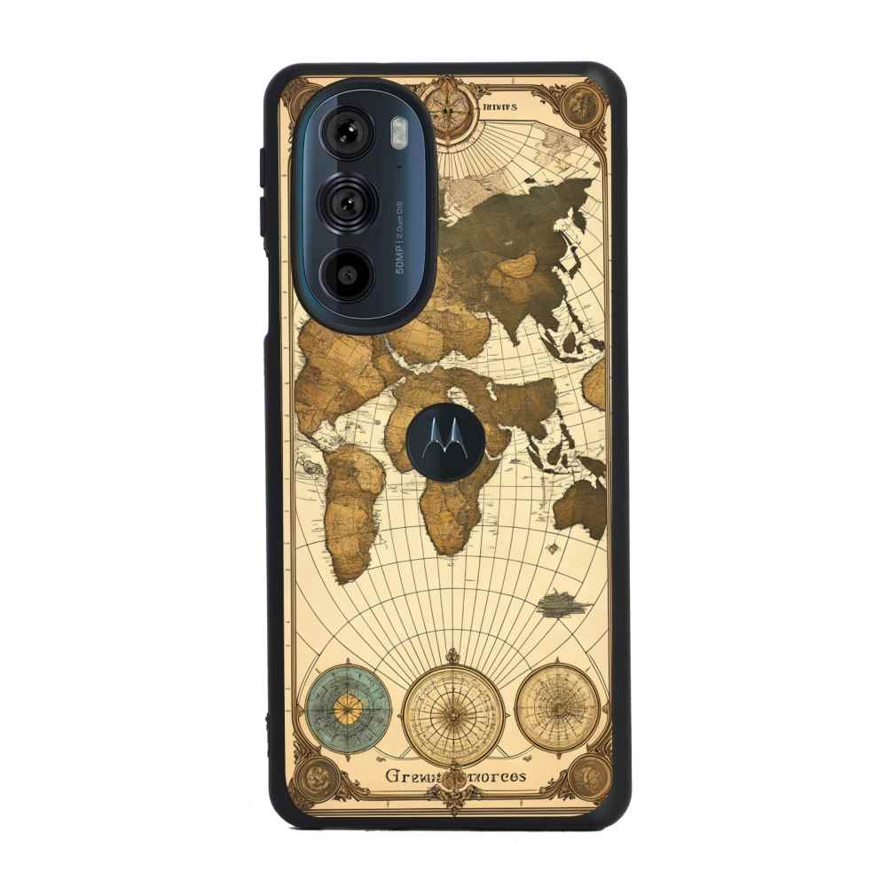 Antique-world-map-treasures-3 phone case for Motorola Edge Plus 2022 ...