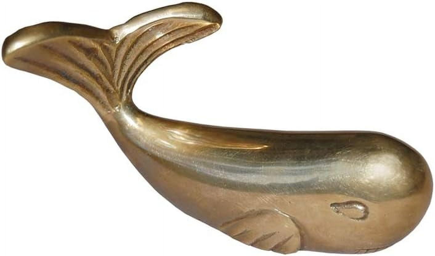 Antiqued Brass Whale Paper Weight, Antique Vintage Nautical Beach Decor ...