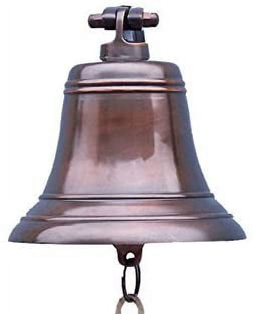 Antiqued Copper Bell 6" - Antique Ship Bell - Copper Bell - Nautical ...