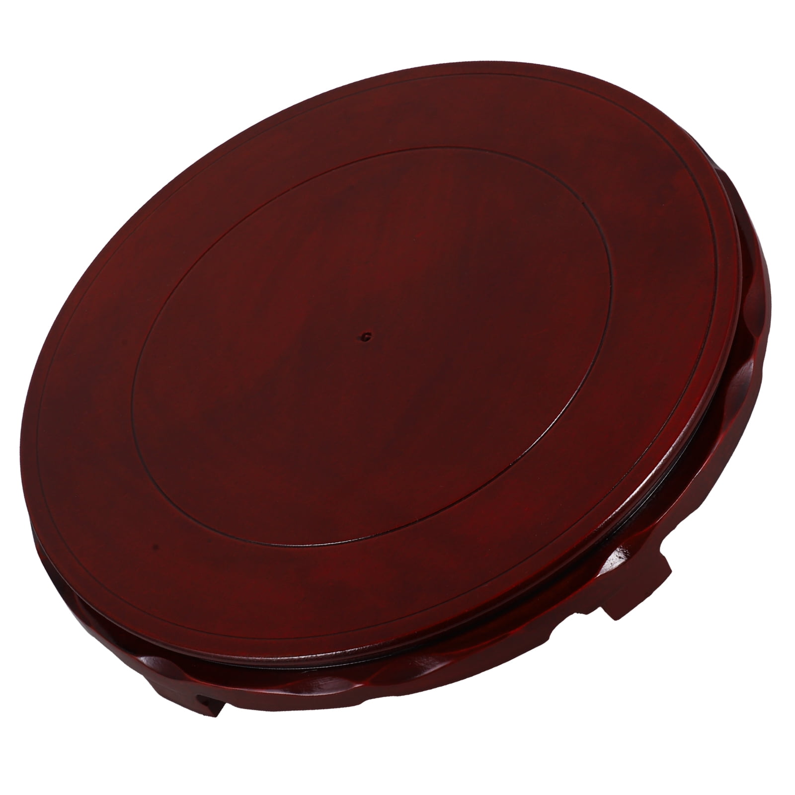 Antiques Wooden Stand Vase Display Pedestal Fishbowl Stand Round Carved ...