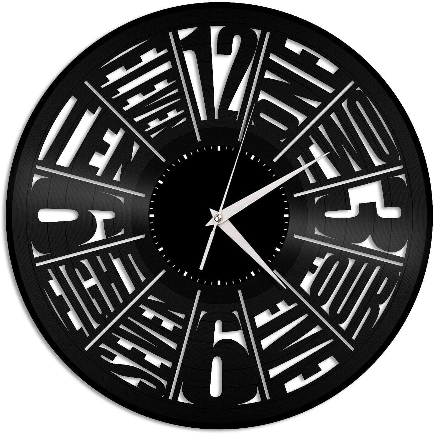 Antiquity Vinyl Wall Clock,Vinyl Record Clock Wall Art Black Handmade ...