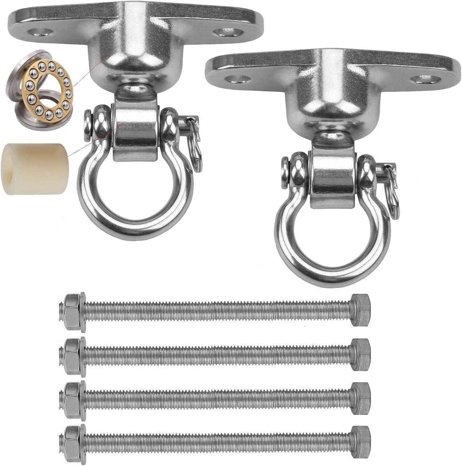 Antirust Swing Hanger Heavy Duty 360°+180°Rotation 1500LB Capacity Wood ...