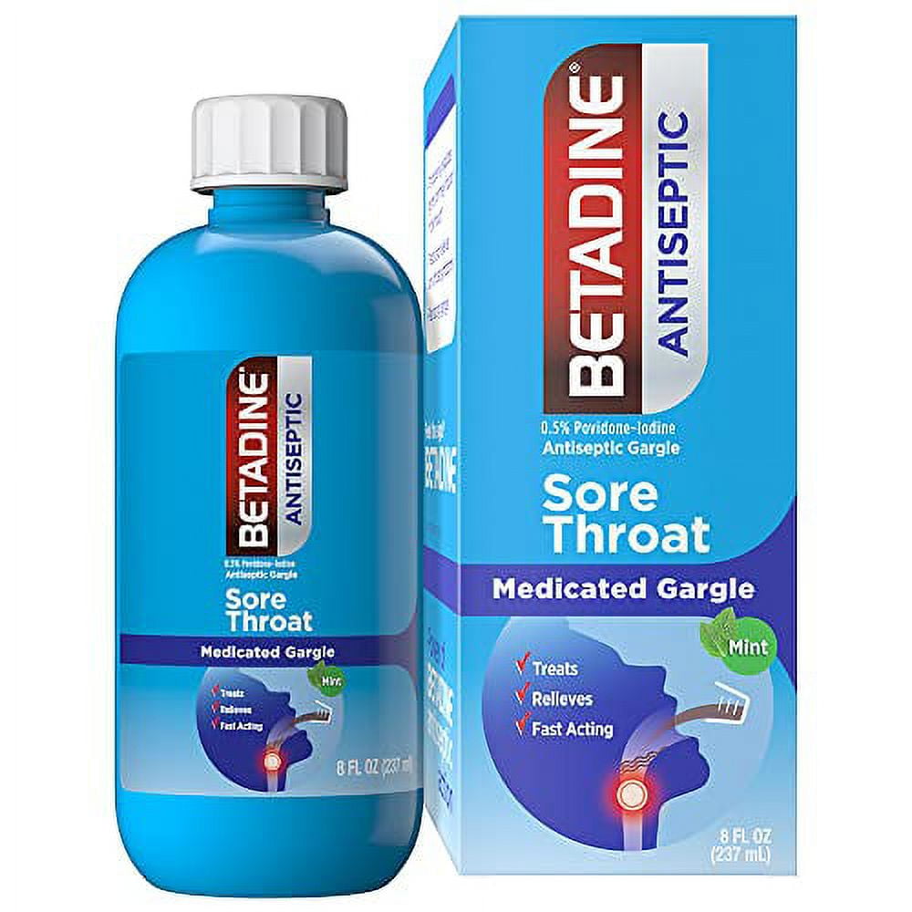 Antiseptic Sore Throat Medicated Gargle To Treat And Relieve Sore ...