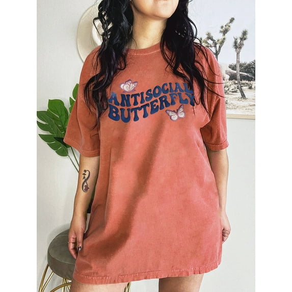 Antisocial Butterfly Tee - Walmart.com