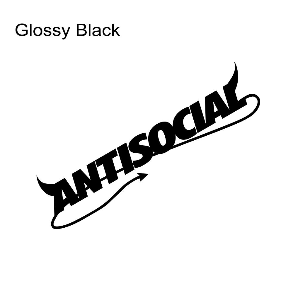 Antisocial Car Windshield Sticker Auto Body Rear Window Decal For VW ...