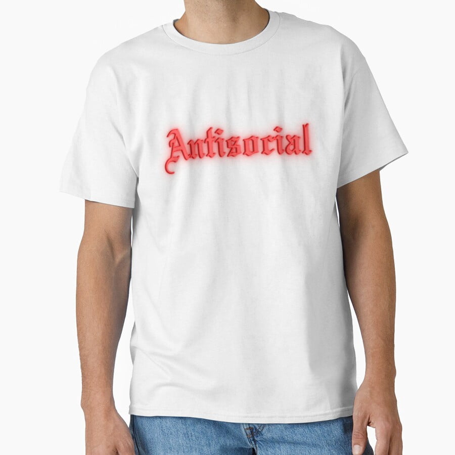 Antisocial Introvert Social Distance Avoid People Modern Typography ...