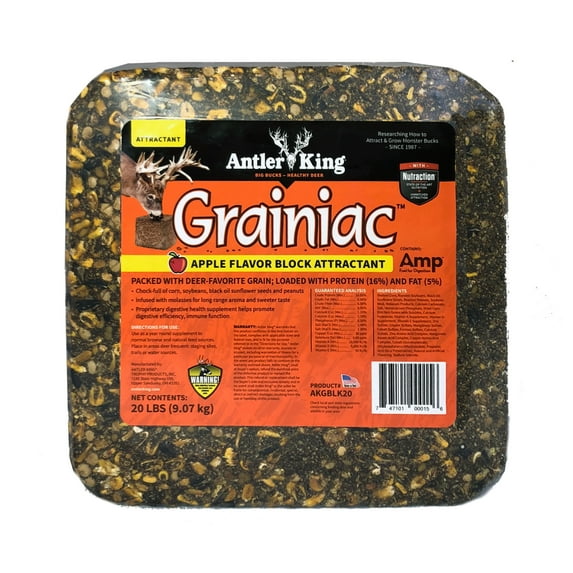 Antler King Grainiac Block - Deer Favorite Protein and Fat Loaded Meal ...