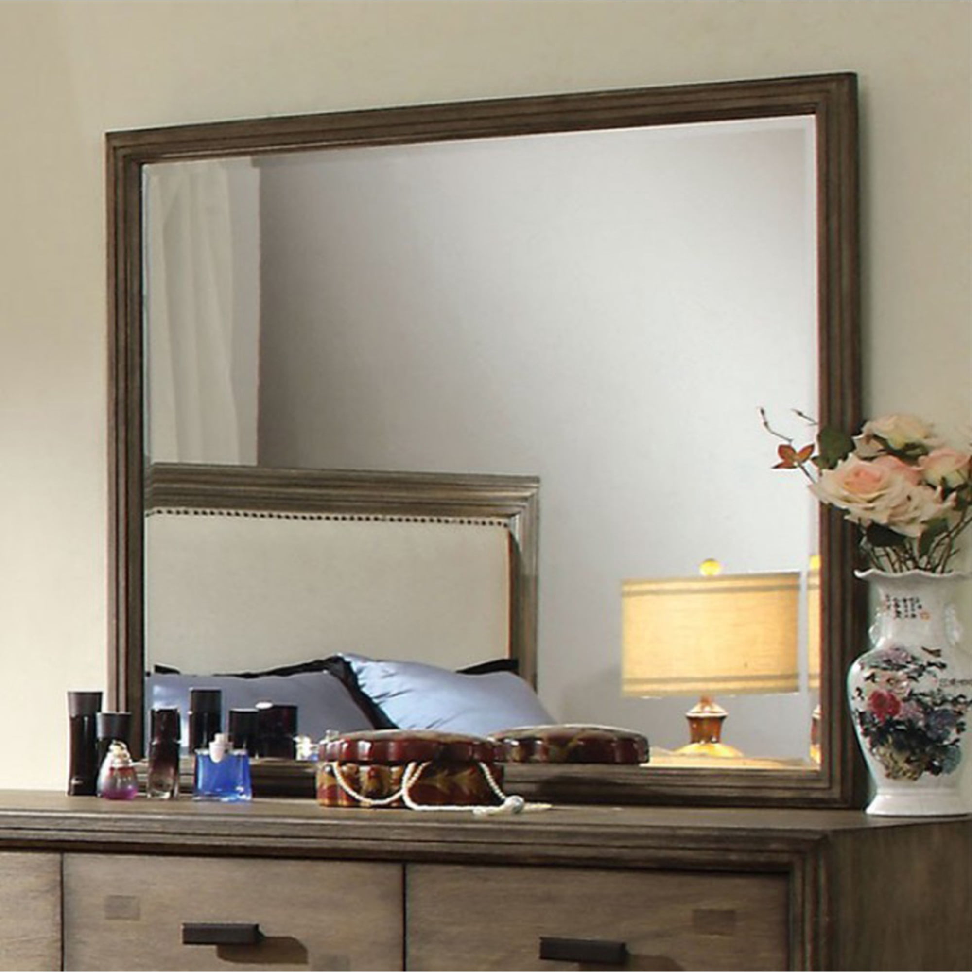 Antler Transitional Style Mirror In Natural Ash Finish - Walmart.com