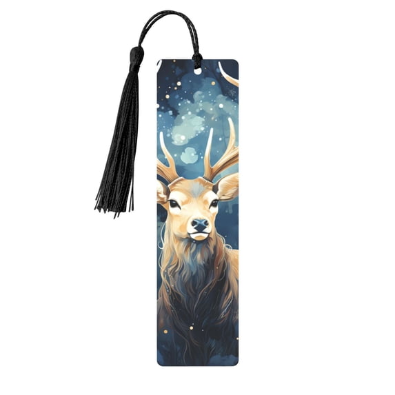 Antler Whitetail Deer Hunting Art Aluminum Metal Bookmark with Tassel ...