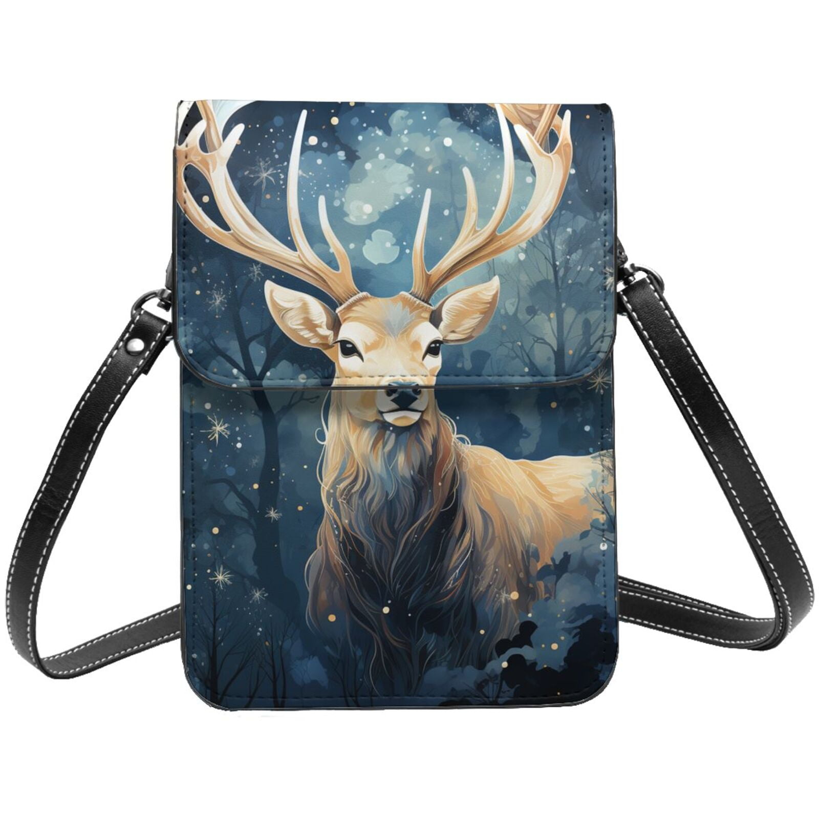Antler Whitetail Deer Hunting Art Cell Phone Purse Small Crossbody Bag ...