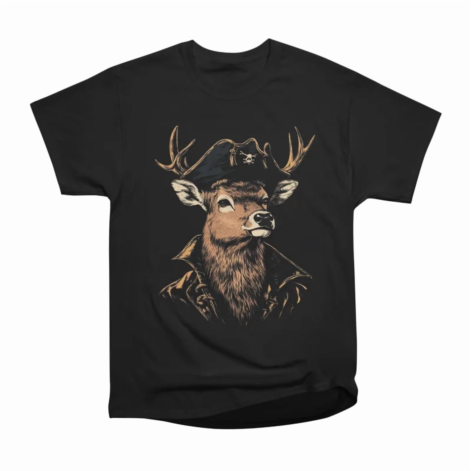 Antlered Admiral Deer Pirate T-Shirt Tee Gift For Him Merch For Her ...