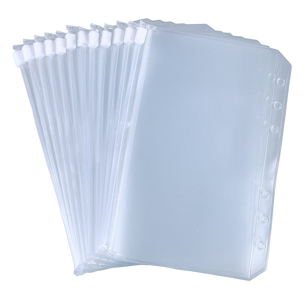 Antner Zipper Binder Pockets, 7" x 4.1", Clear, 12 Pieces - Walmart.com