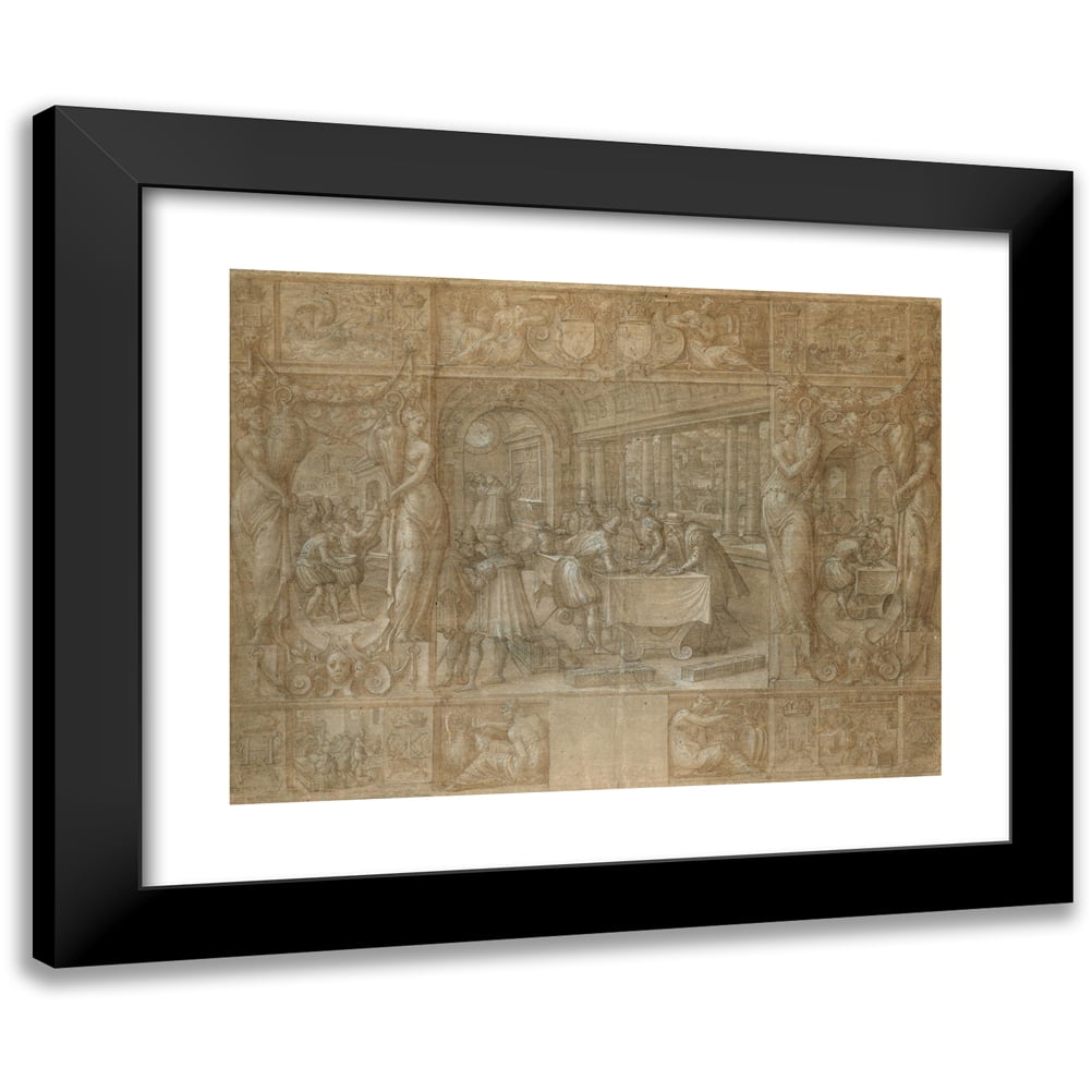Antoine Caron 24x19 Black Modern Framed Museum Art Print Titled ...