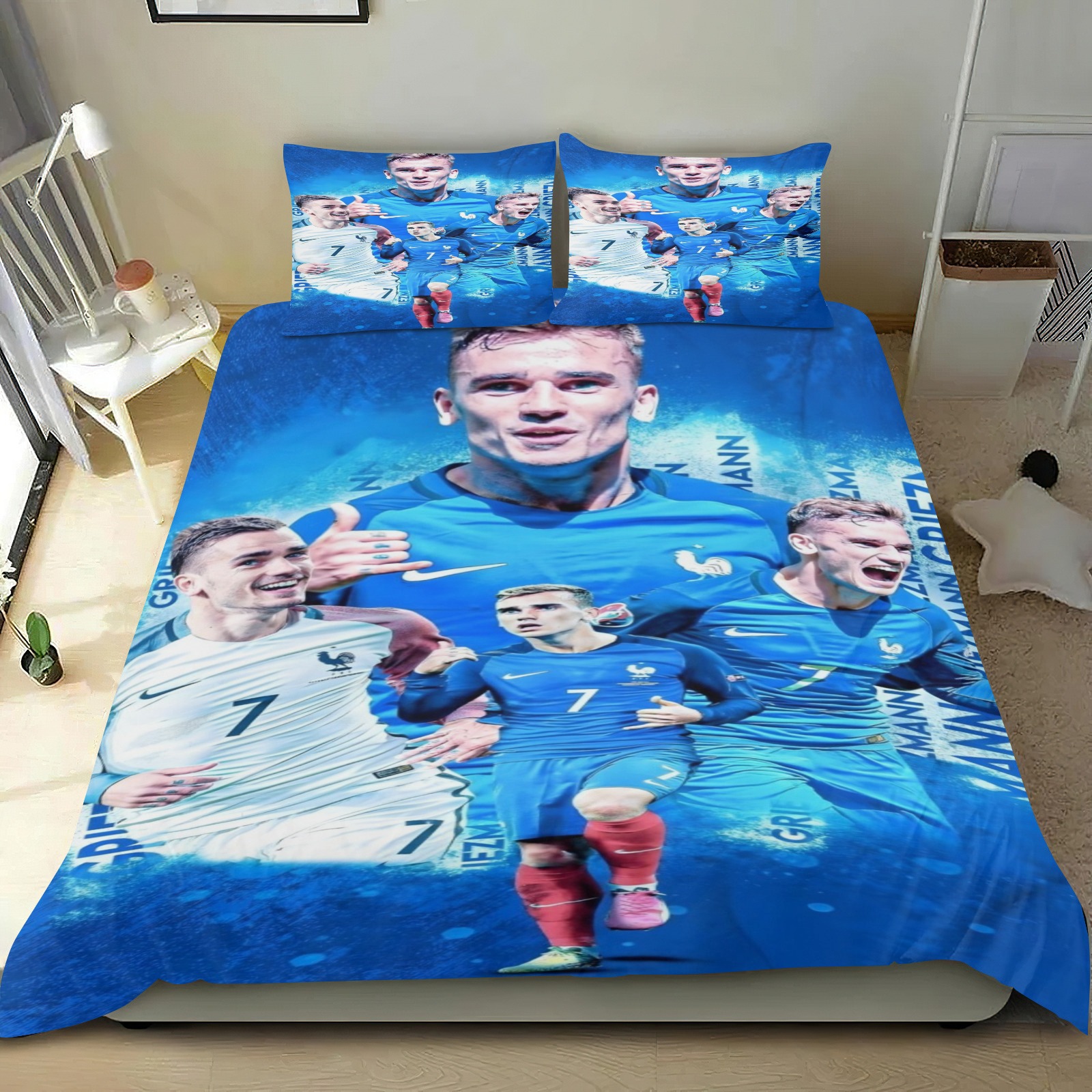 Antoine Griezmann Bed Comforter Set 3 Pieces has an iconic print,One ...