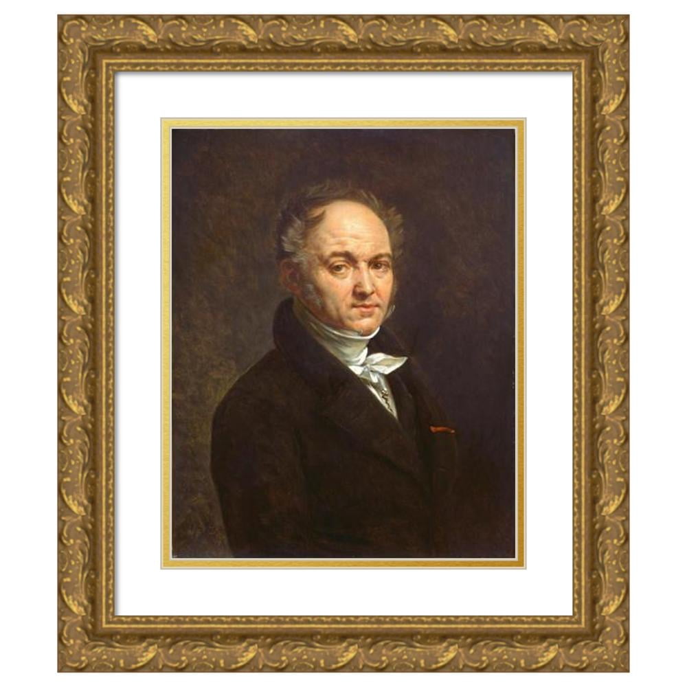 Antoine-Jean Gros 12x14 Gold Ornate Wood Frame and Double Matted Museum ...