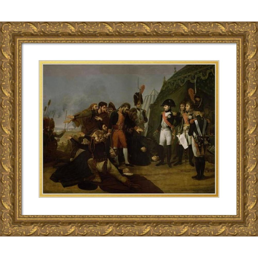 Antoine-Jean Gros 14x11 Gold Ornate Wood Frame and Double Matted Museum ...
