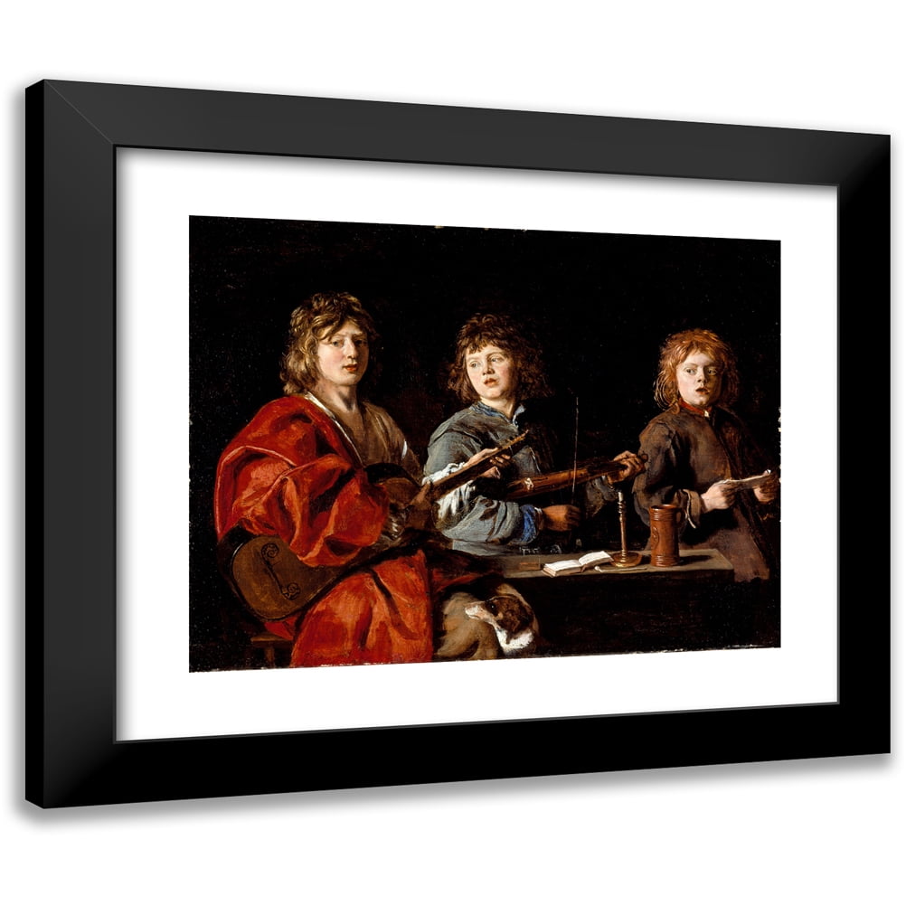 Antoine Le Nain 14x12 Black Modern Framed Museum Art Print Titled ...