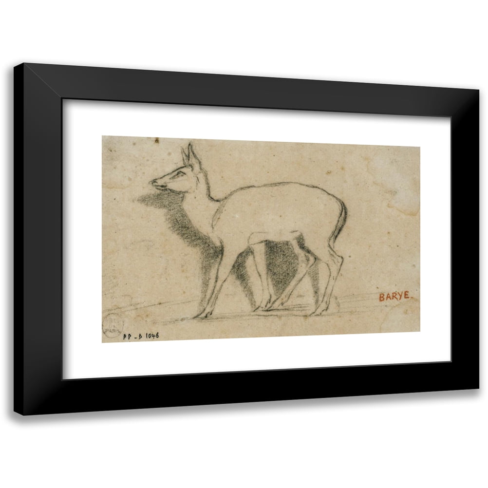 Antoine-Louis Barye 14x11 Black Modern Framed Museum Art Print Titled ...