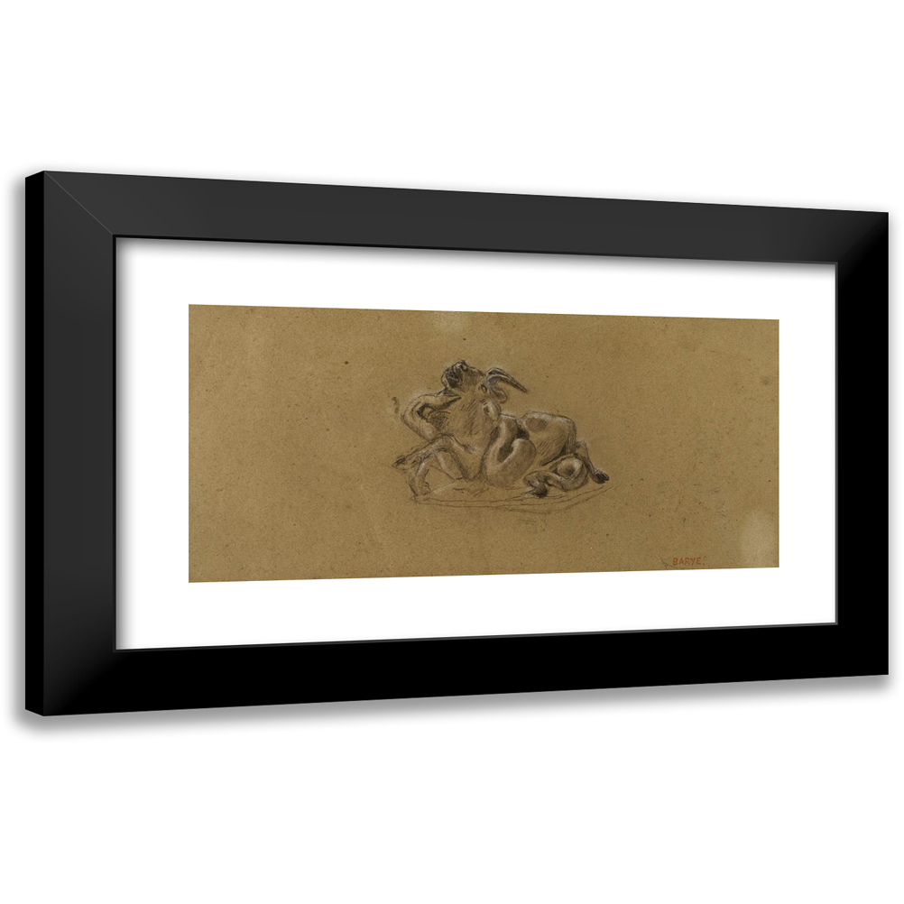 Antoine-Louis Barye 14x9 Black Modern Framed Museum Art Print Titled ...