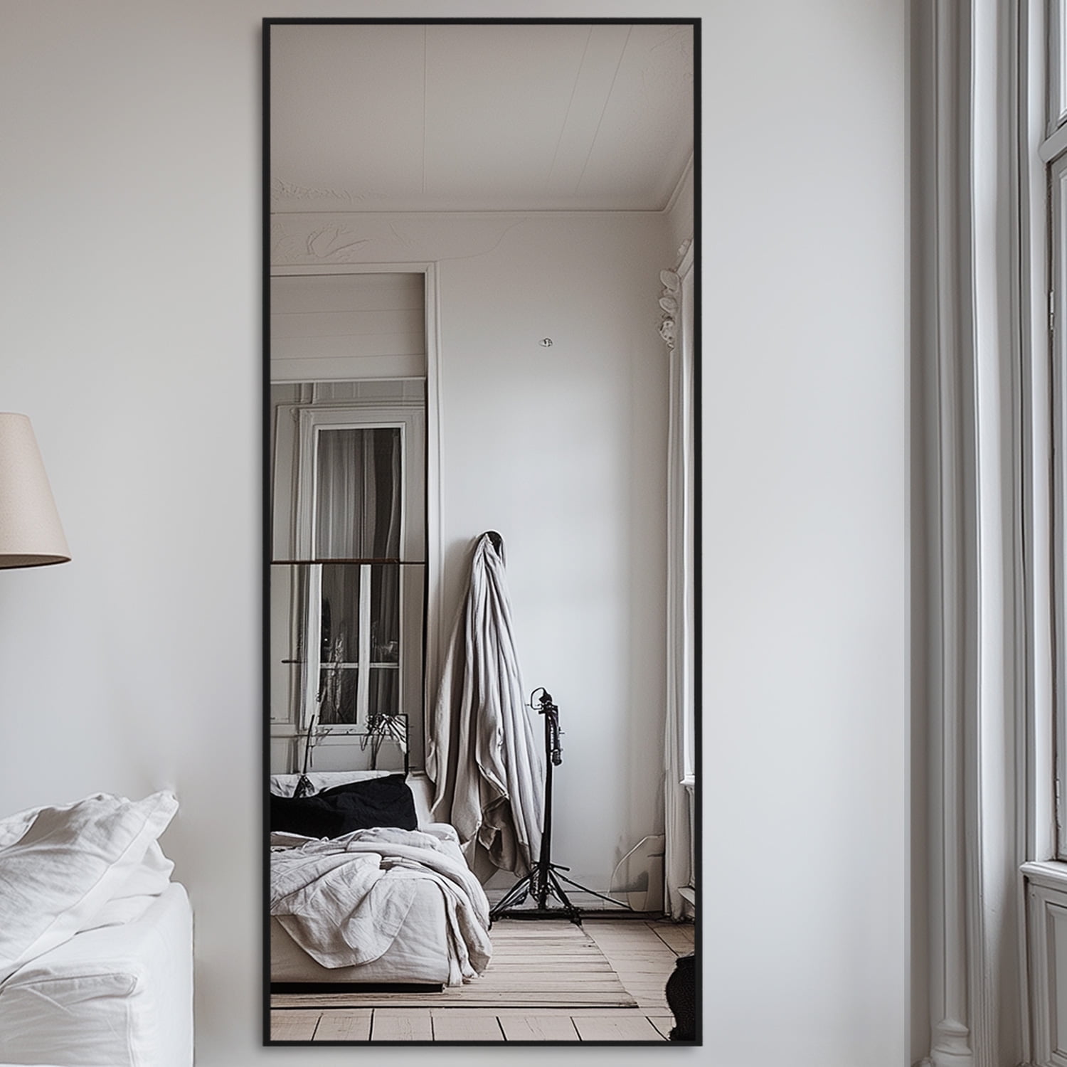 Antok 58"x 18" Rectangle Full Length Mirror Standing Floor Mirror Stand ...