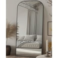 Antok 58"x18" Arched Full Length Mirror with Stand - Gold Frame ...
