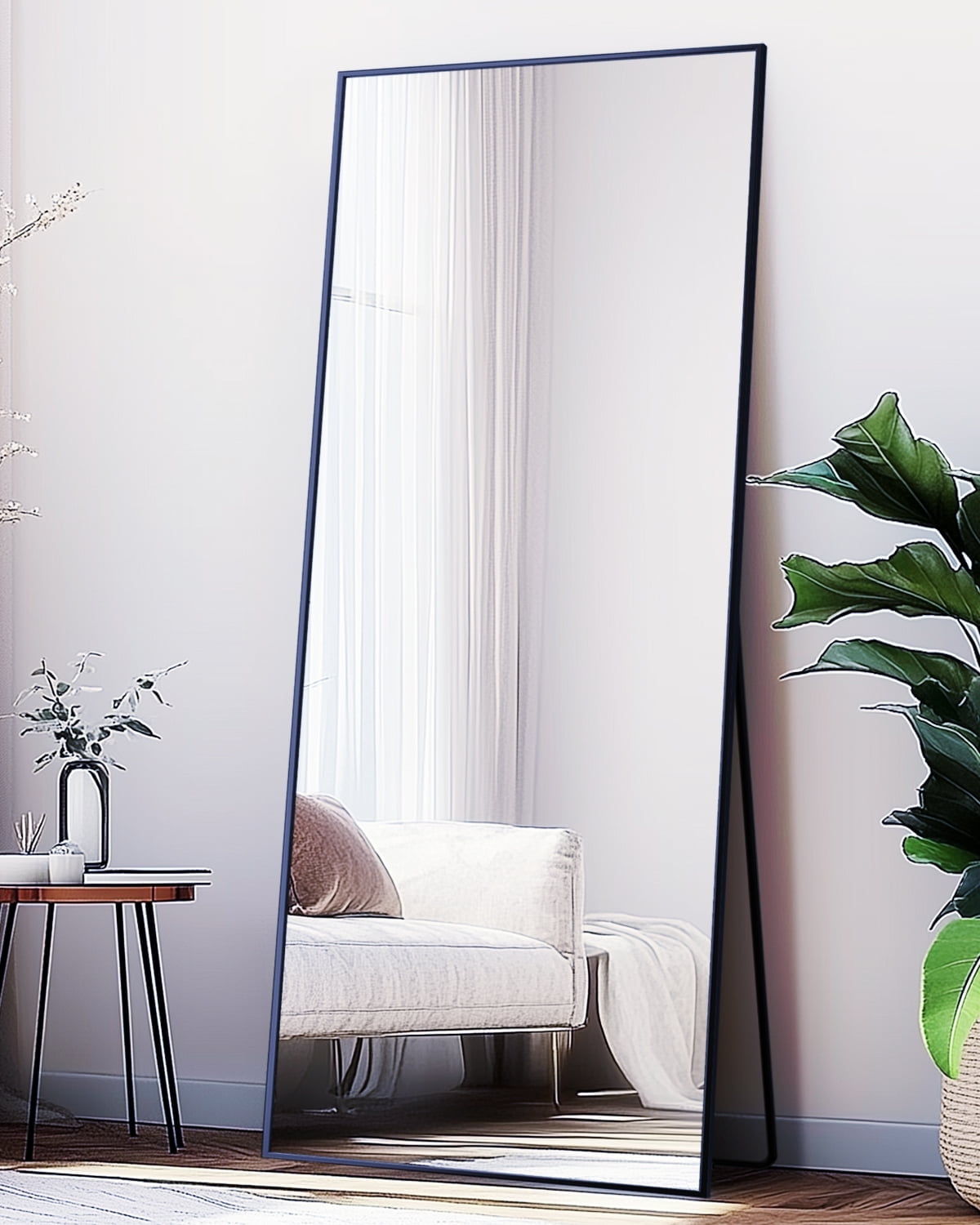 Antok 59"x16" Full Length Floor Mirror Rectangle Aluminum Frame ...