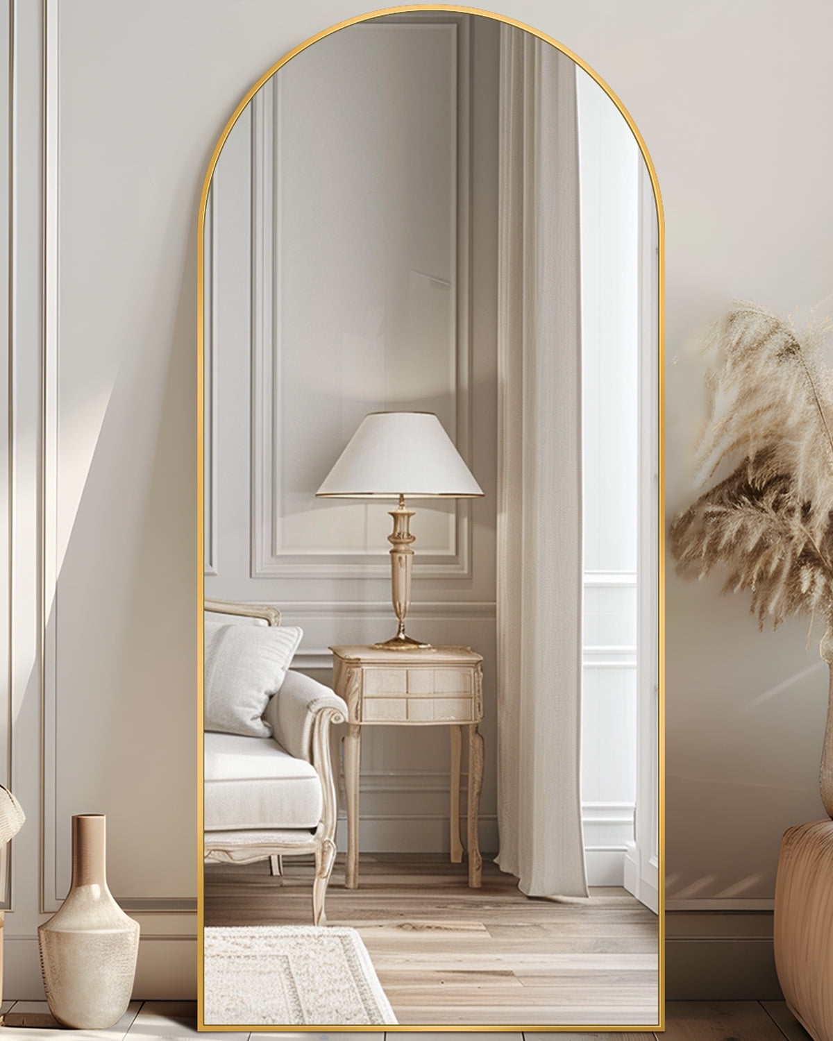 Antok 68"x 26" Arched Full Length Mirror Standing Floor Mirror Stand Up ...