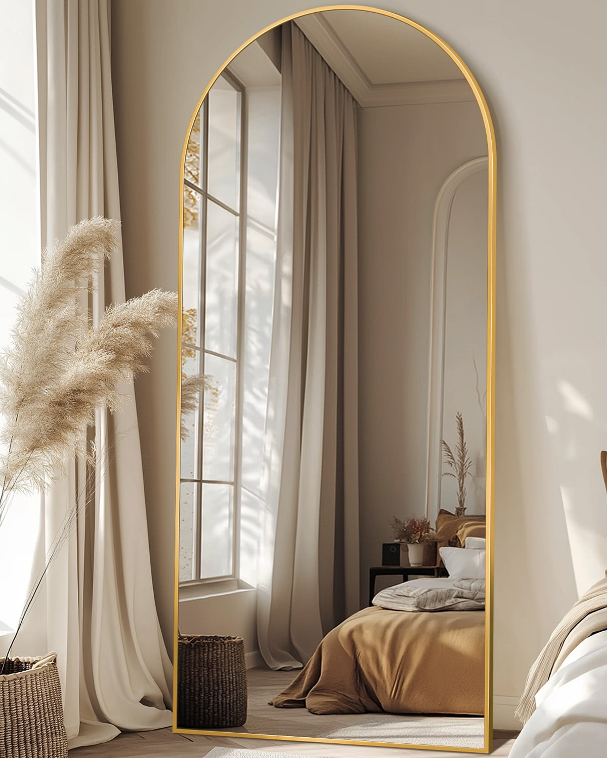 Antok 68"x 26" Rectangle Full Length Mirror Standing Floor Mirror Stand ...