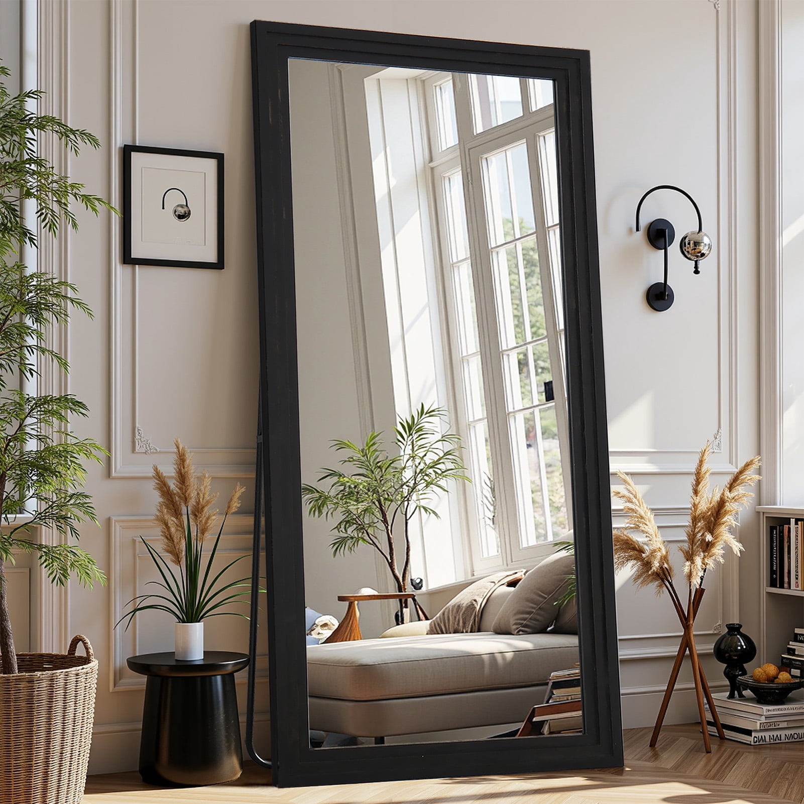 Antok 71"x32" Rectangle Full Length Mirror with Stand, Standing Floor ...