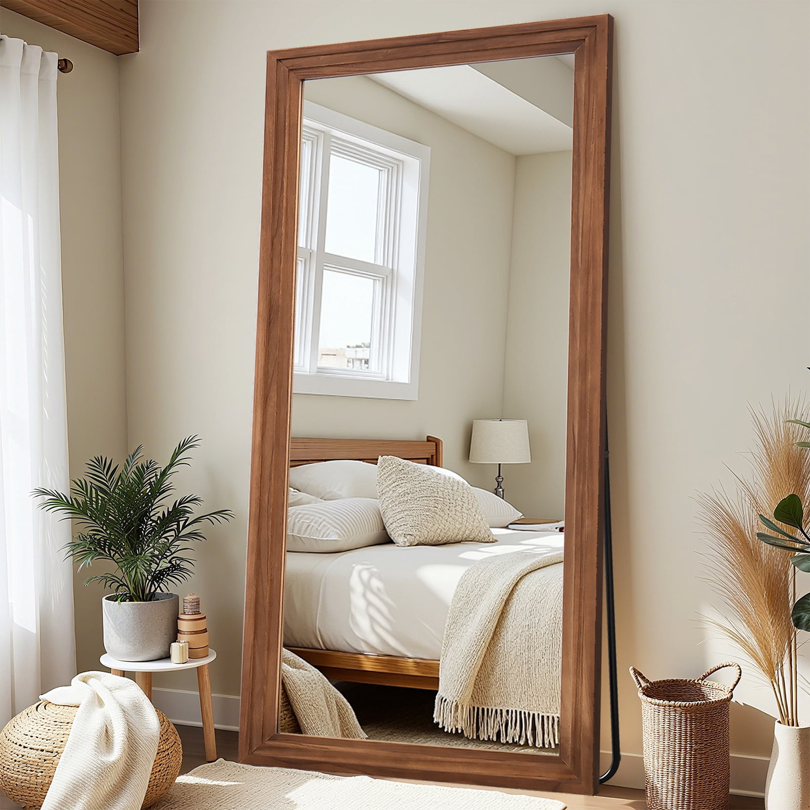 Antok 71"x32" Rectangle Full Length Mirror with Stand, Standing Floor ...
