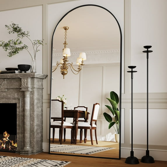 Antok 76"x 34" Arched Full Length Mirror Standing Floor Mirror Stand Up ...