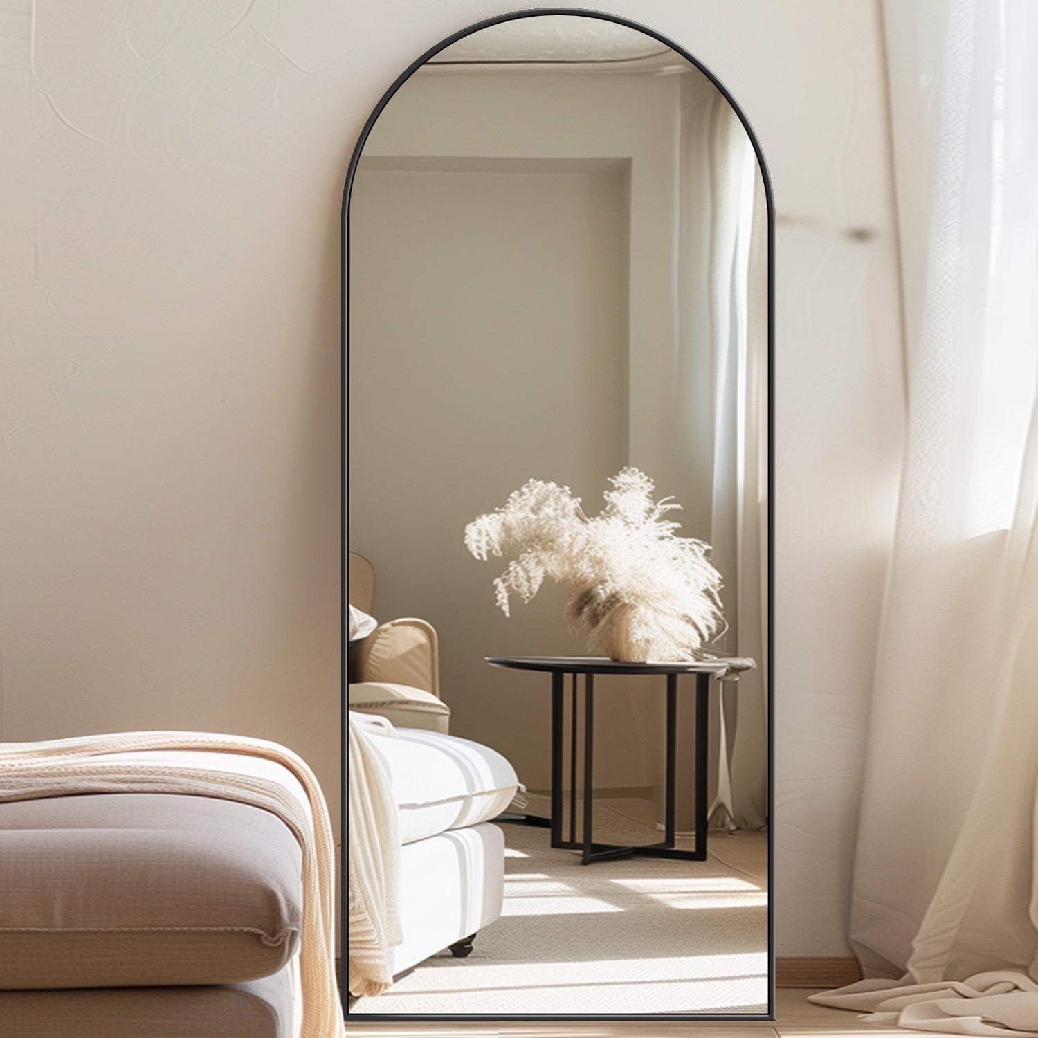 Antok Arched Full Length Floor Mirror 57"x19" Full Body Mirror with ...