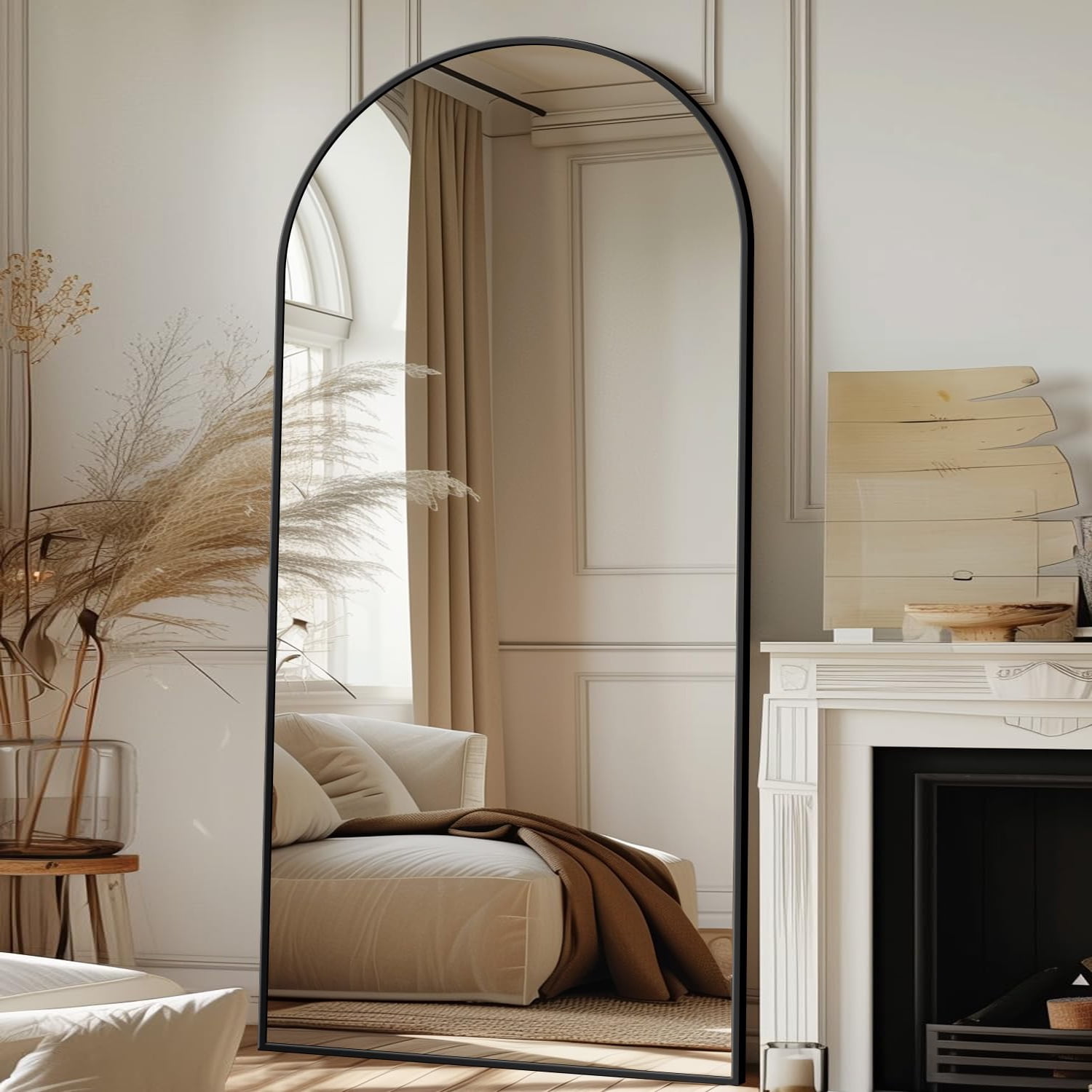 Antok Arched Full Length Floor Mirror 71"x32" Full Body Mirror with ...