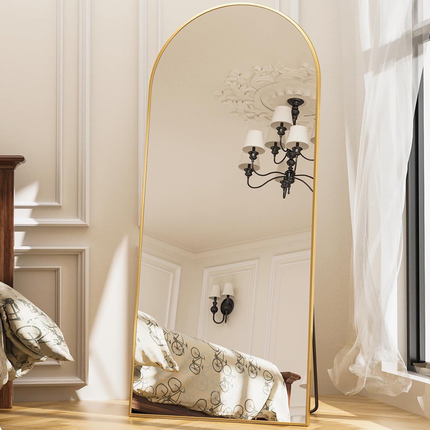 Antok Arched Full Length Floor Mirror 71"x32" Full Body Mirror with ...