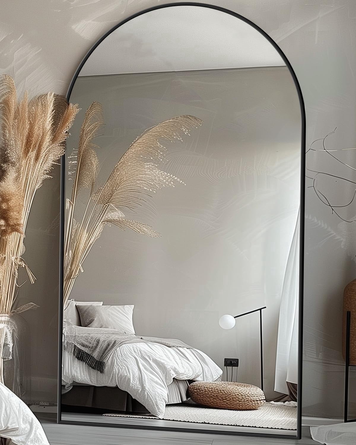 Antok Arched Full Length Floor Mirror 72"x44" Full Body Mirror with ...