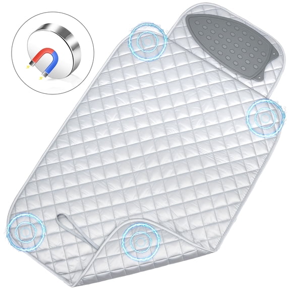 Antom Magnetic Hanging Ironing Mat with Built-in Silicone Iron Rest - 3 ...