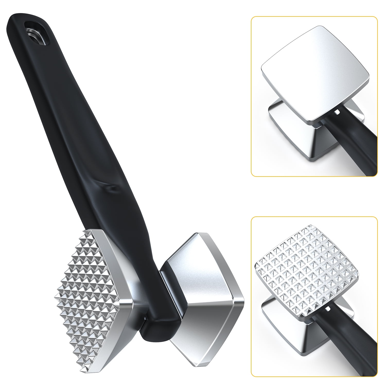 Antom Premium Zinc Alloy Meat Tenderizer, Dual-Sided Kitchen Mallet ...