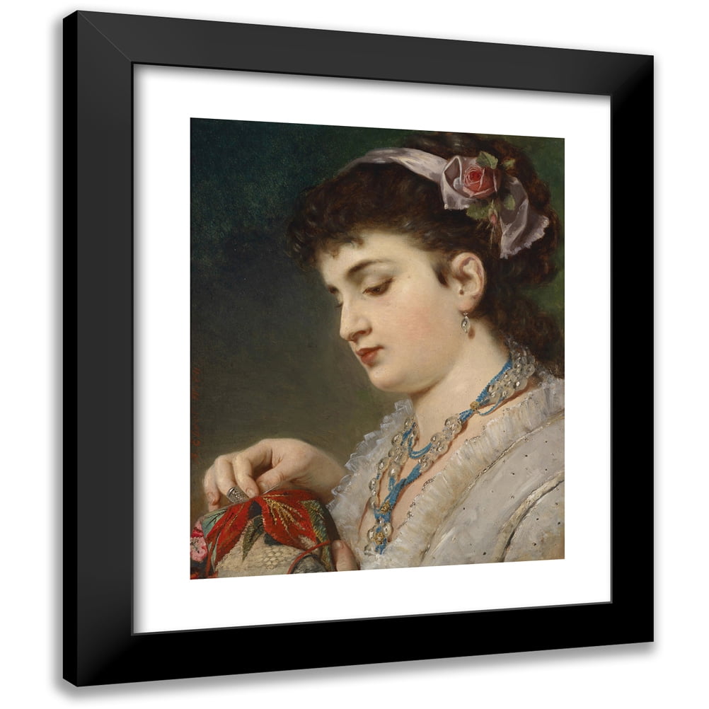 Anton Ebert 12x14 Black Modern Framed Museum Art Print Titled - Handwork - Walmart.com