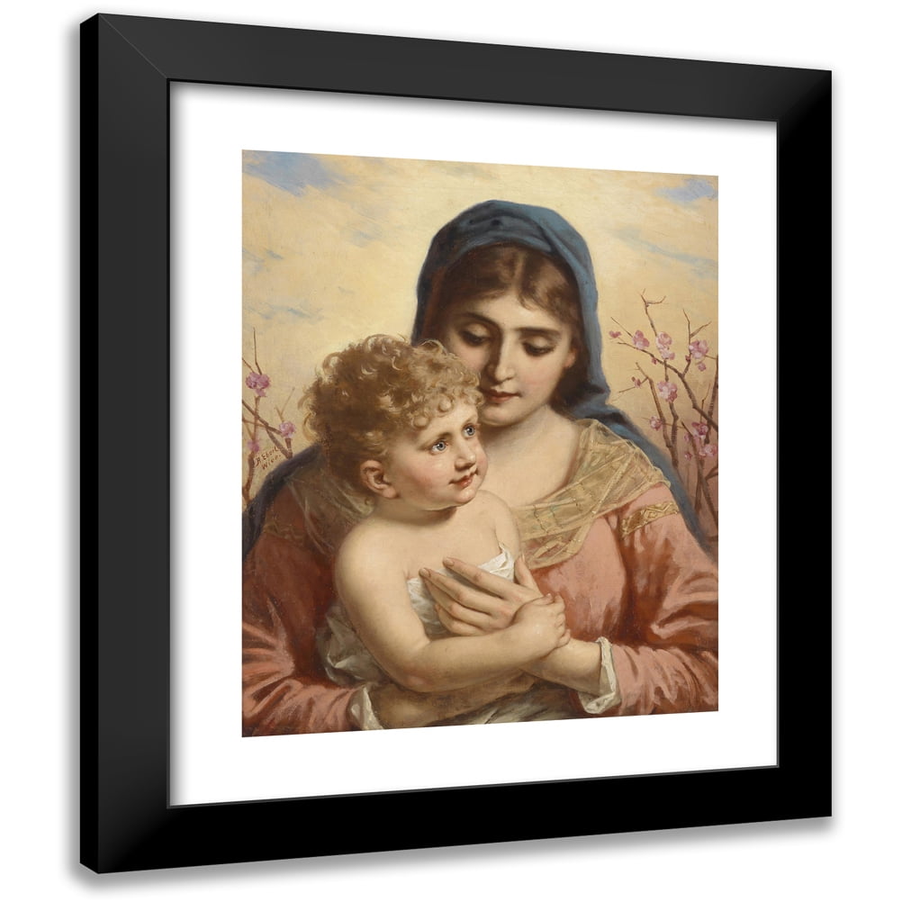 Anton Ebert 15x18 Black Modern Framed Museum Art Print Titled - Madonna and Child - Walmart.com