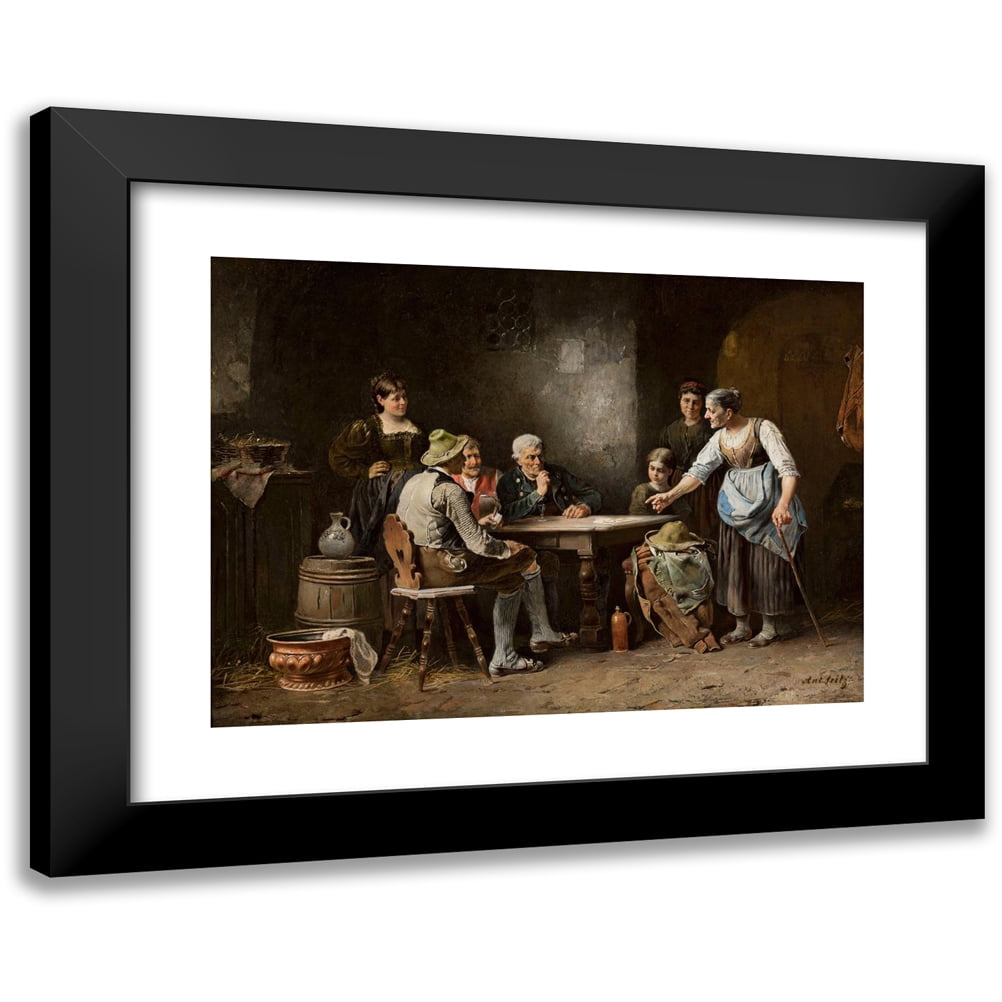 Anton Seitz 14x11 Black Modern Framed Museum Art Print Titled - Scene ...