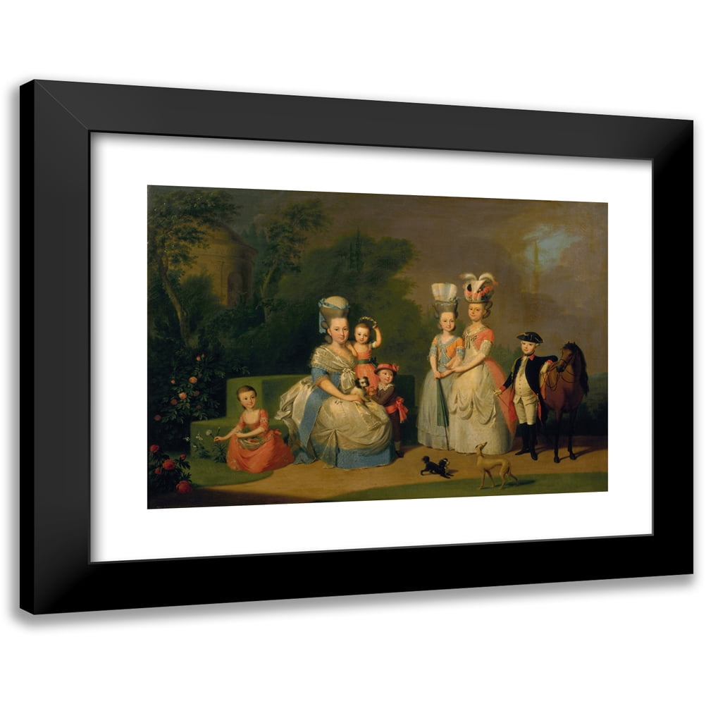 Anton Wilhelm Tischbein 14x11 Black Modern Framed Museum Art Print Titled - Portrait of Carolina ...
